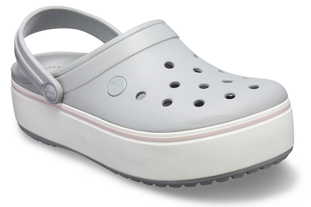 CROCS Crocband Platform Clog Light Grey Rose